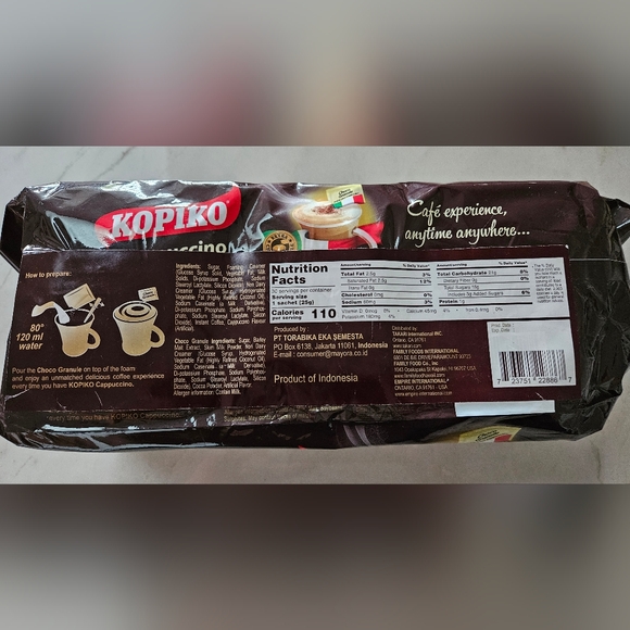 Dining | Kopiko Instant Cappuccino Coffee W Choco Granule 3 Sachets 265 ...